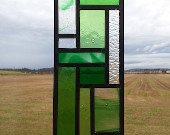 Stained glass panel | Etsy