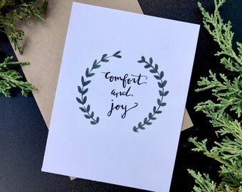 Items similar to Comfort and Joy - Christmas Card on Etsy