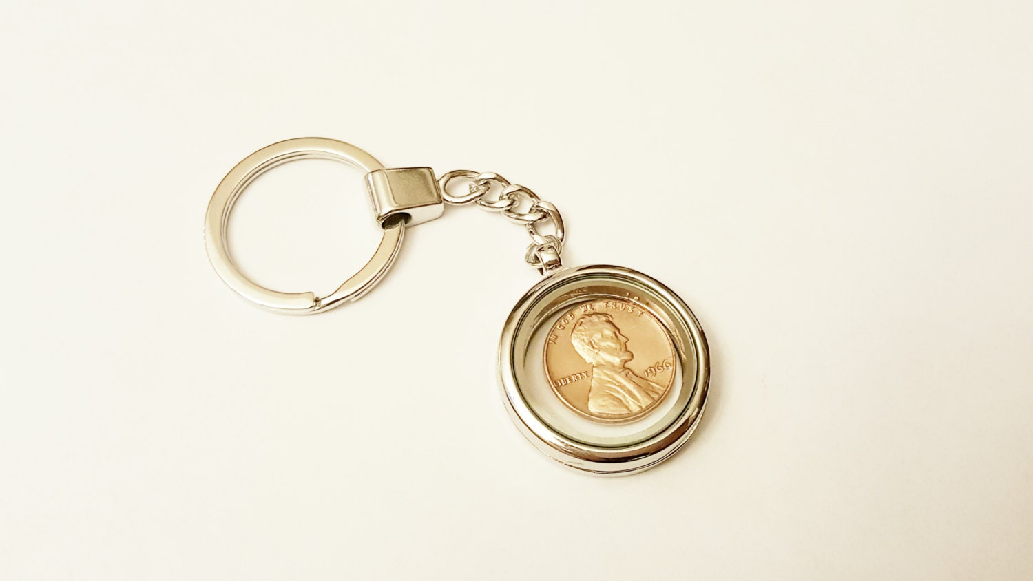 Penny Floating Locket Key Chain Birthday Anniversary 10th 20th
