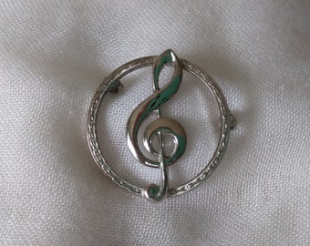 Treble clef pin | Etsy