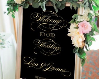 Elegant wedding sign | Etsy
