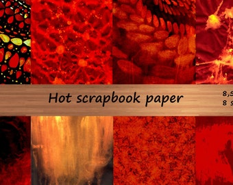 Red scrapbook paper | Etsy