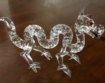 Items similar to functional art glass- dragon sculpture oneie on Etsy