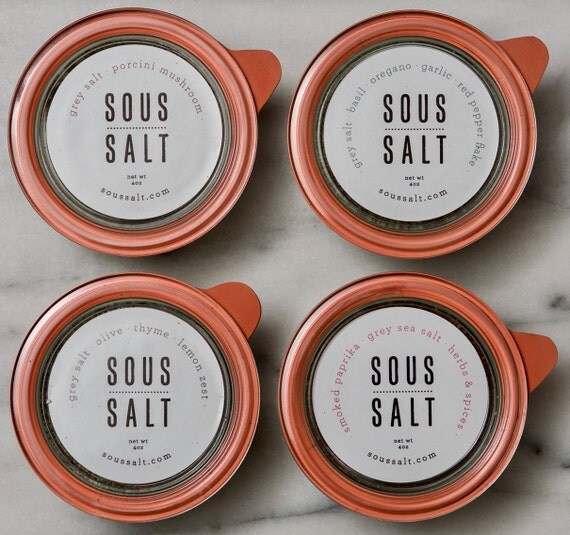 Items similar to Gourmet Set of Four of our Sous Salts on Etsy
