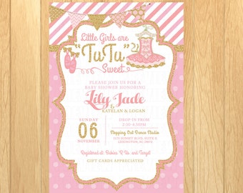 Baby shower invitation tutu | Etsy
