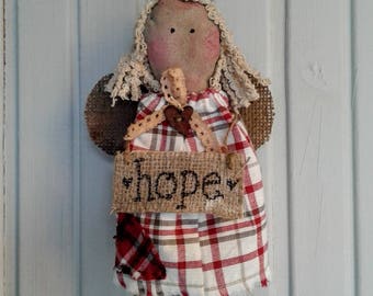 Primitive Angel Doll pattern round head colonial doll