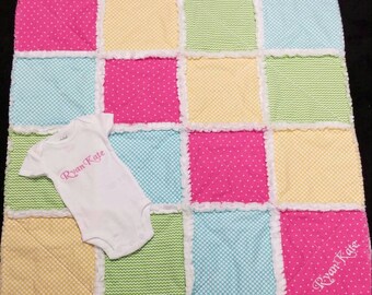 Fleece rag quilt | Etsy