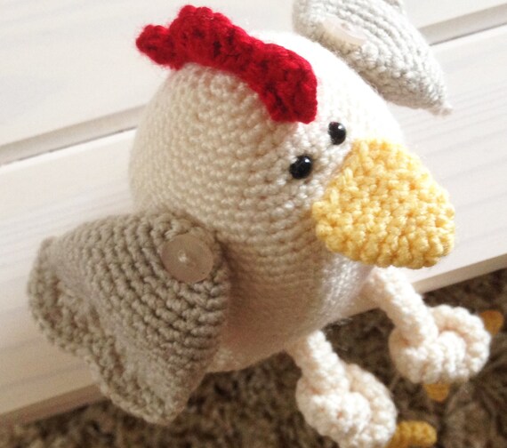 Crochet Pattern Chicken Happy Peppy by LotjesLittleGifts on Etsy