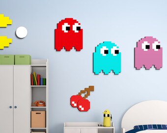 Pac man wall art | Etsy