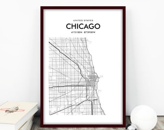 Chicago wall art | Etsy