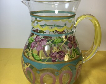 Hand painted pitcher | Etsy
