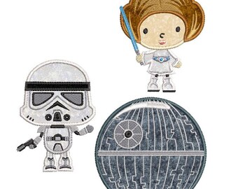 Items similar to Star wars Applique Font Machine Embroidery File ...