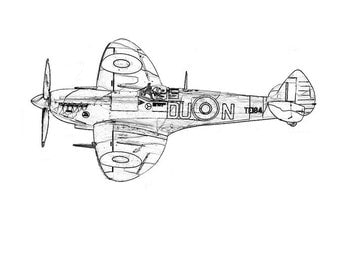 Spitfire print | Etsy