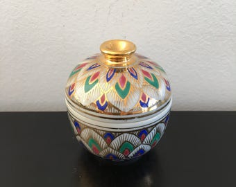 Round ceramic box | Etsy