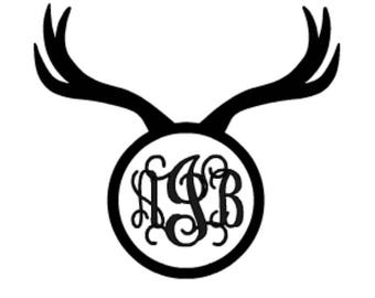 Monogram deer | Etsy