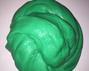 Green fluffy slime | Etsy