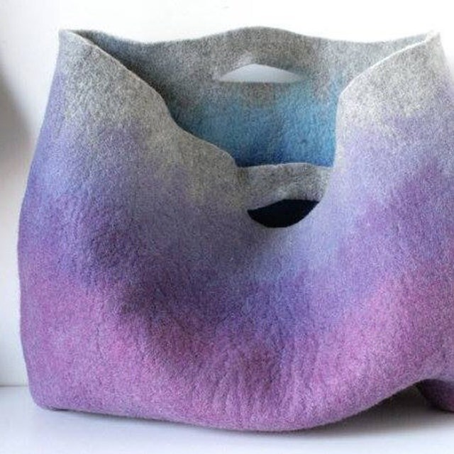 Art for Home: Felted Wool Accessories Decor Storage by vaivanat