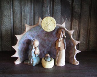 Pottery nativity set | Etsy