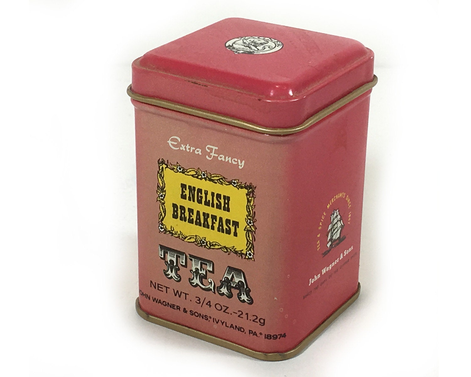 Vintage Wagner & Sons Tiny Tea Tin English Breakfast Tea