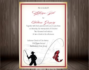 Fishing wedding invitations | Etsy