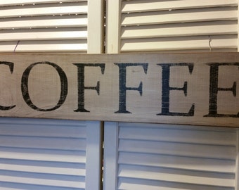 Wooden coffee sign | Etsy