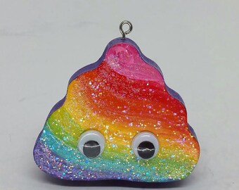 Rainbow poop emoji | Etsy