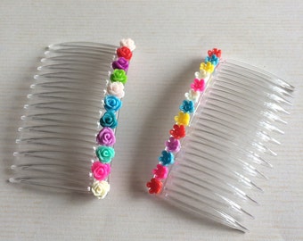 Colorful hair comb | Etsy