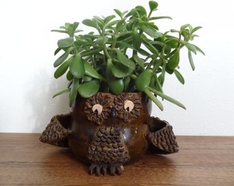 Owl flower pot | Etsy