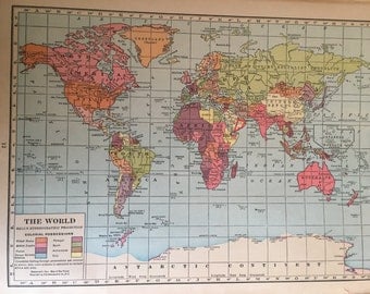 1937 world maps | Etsy