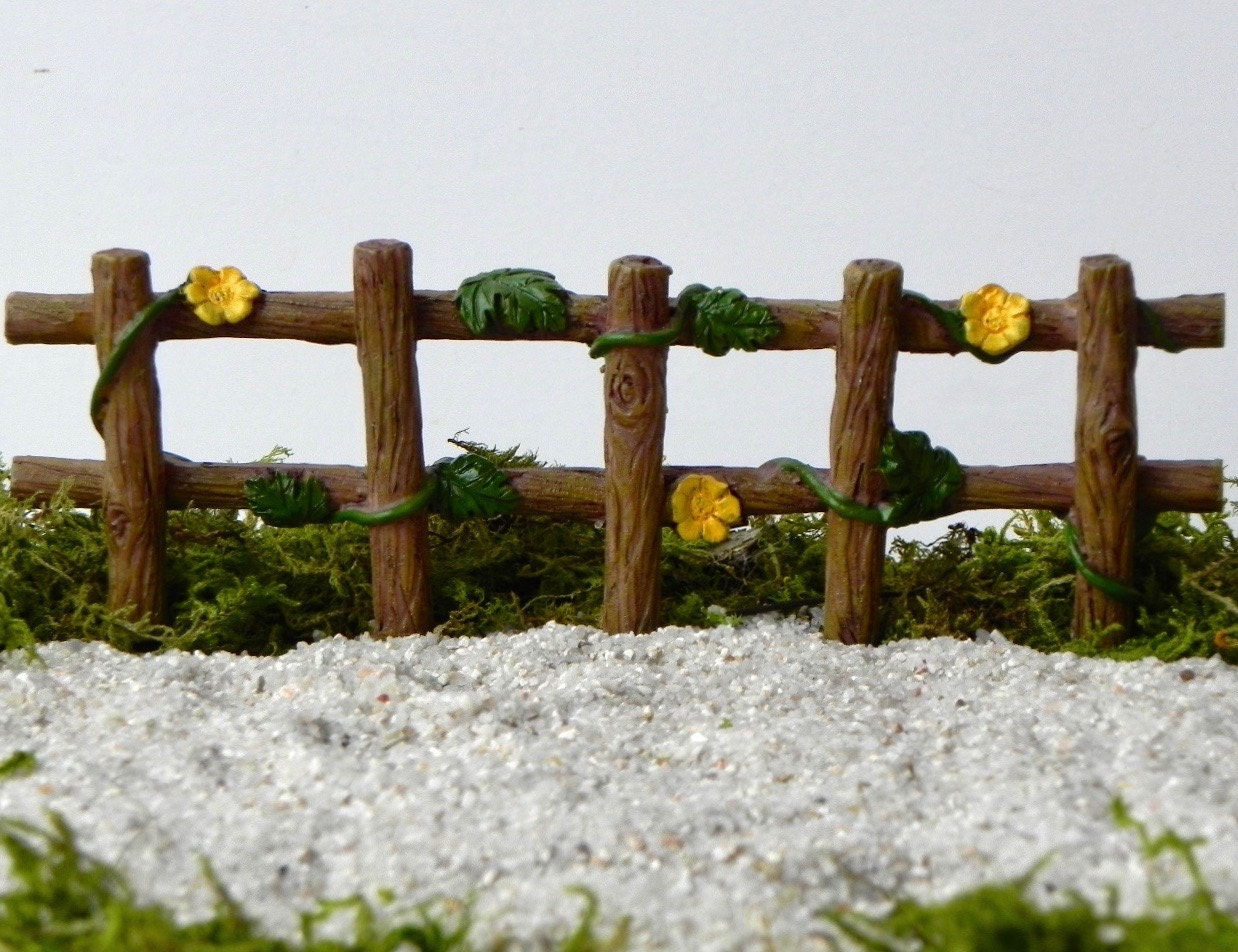 Fairy Garden Fence Miniature Accessories daisy flower fence