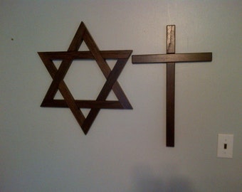 Star of david cross | Etsy