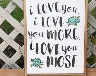 Unique love you most related items | Etsy