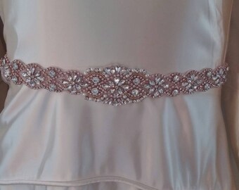 Rose gold sash | Etsy
