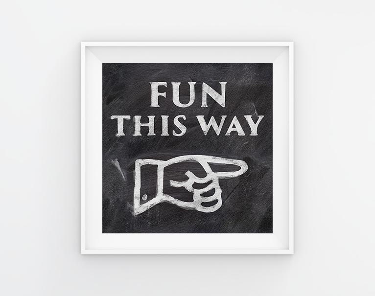 Fun This Way Cool Marker Poster Print Pointing Left or