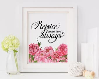 Rejoice in the Lord 100% Cotton Embroidery Pattern