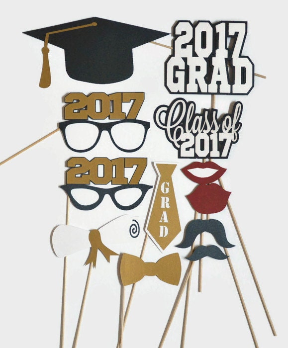 Graduation Photo Booth Props Set of 12 Photobooth Props