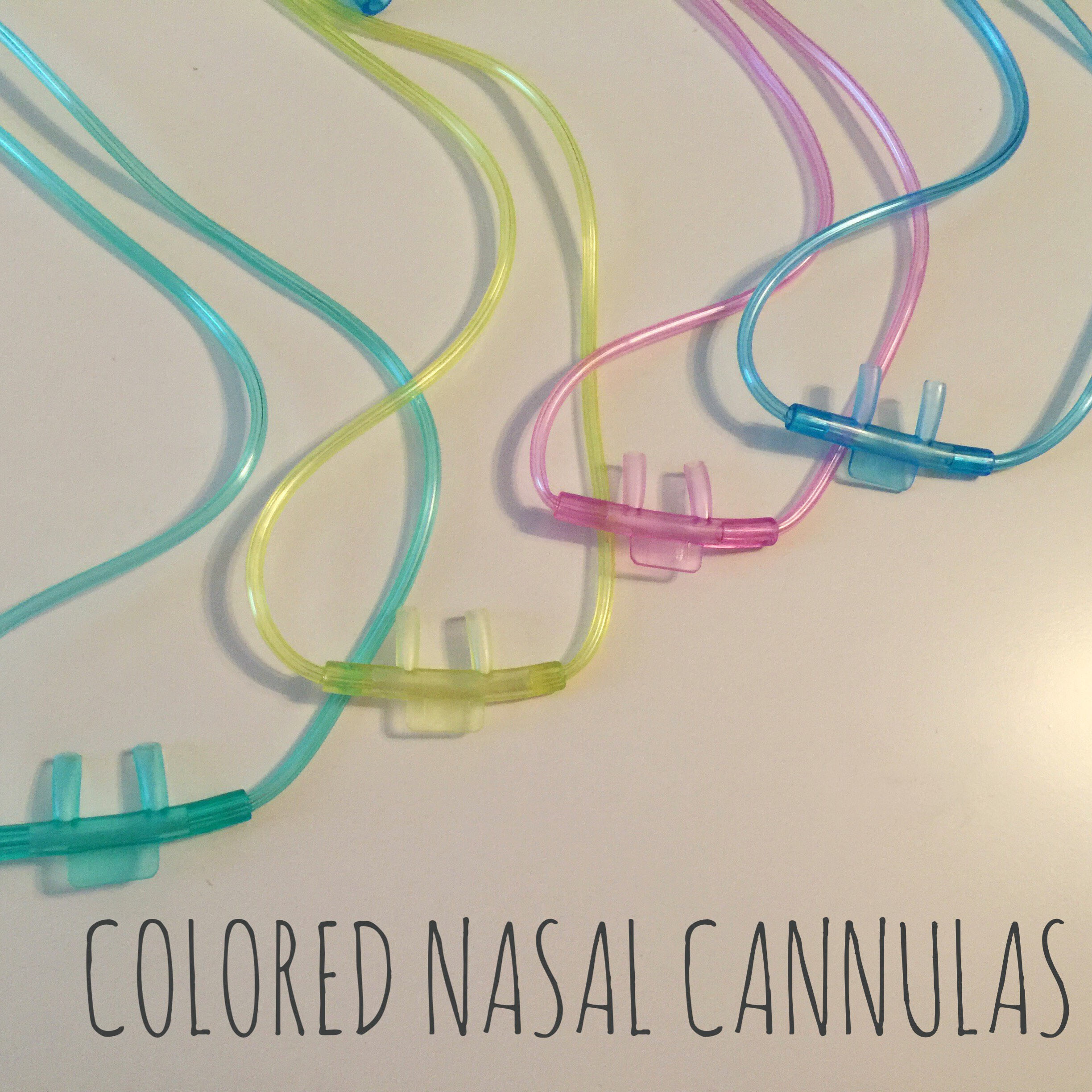 Colored Nasal Oxygen Cannulas