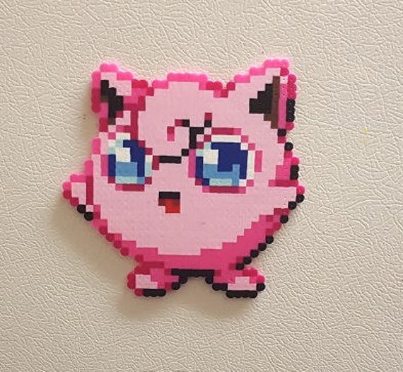 Jigglypuff Pokemon Perler Pixel Art 8 bits 8 bits pixel art