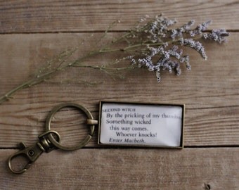 Bookish keychain | Etsy