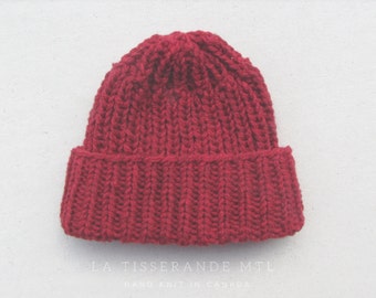 Red knit hat | Etsy