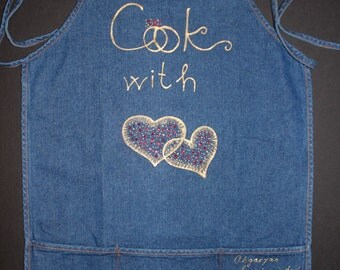 Hand painted apron | Etsy