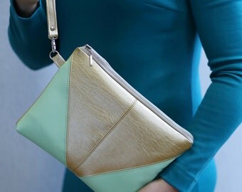 Leather clutch | Etsy