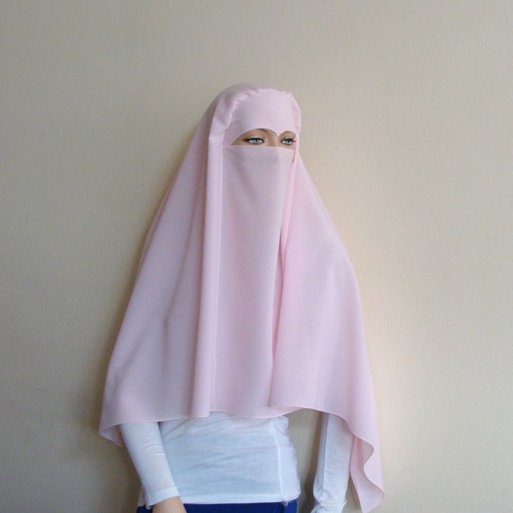 Pink niqab traditional niqabelegant burqa wedding hijab
