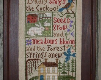 Spring cross stitch | Etsy