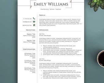 Modern Resume Template For Pages & MS Word. Complete 123