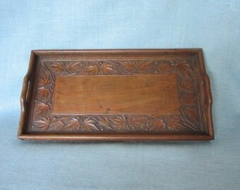 Carved wood tray | Etsy