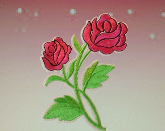 Rose applique design | Etsy