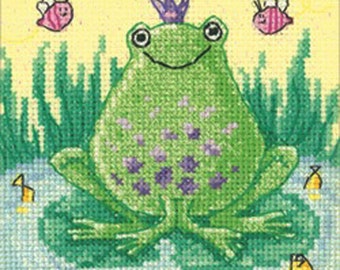 Frog cross stitch | Etsy
