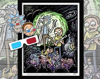 Rick morty fan art | Etsy