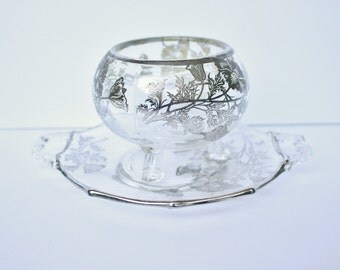 Silver inlay glass | Etsy